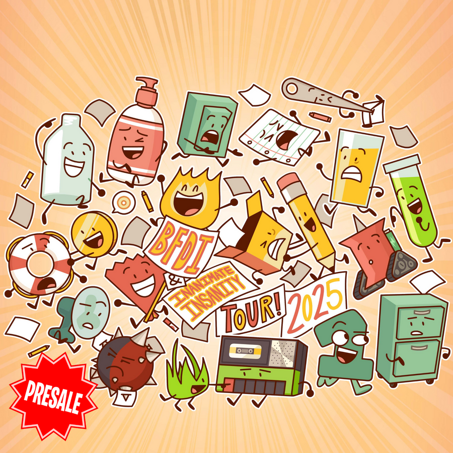 BFDI x II 2025 Tour Poster – objectshow.com